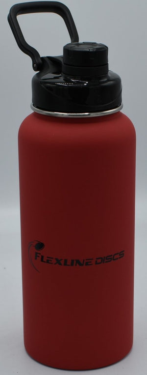 Flexline DIscs Logo (Rubberized Stainless Steel Water Bottle)